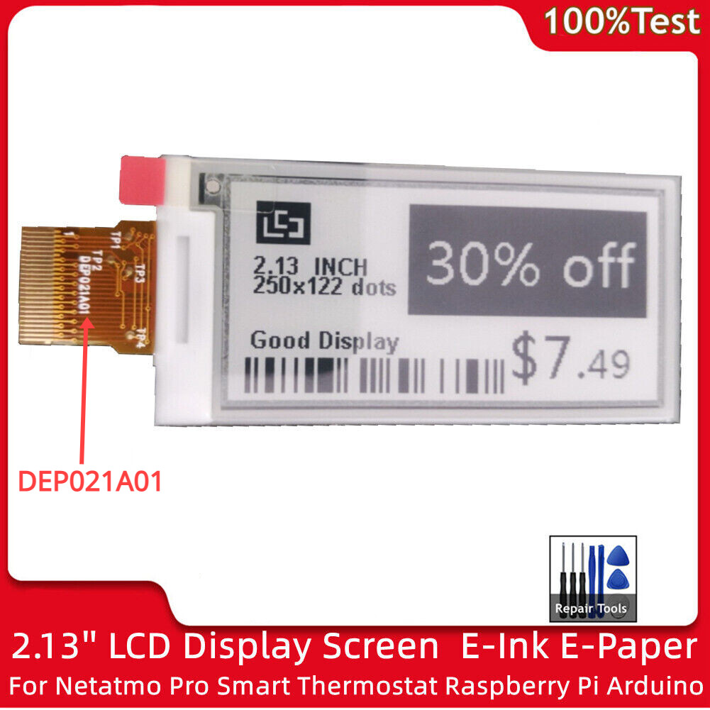 2.13inch LCD Display Screen E-Ink E-Paper For Netatmo Smart Thermostat ...