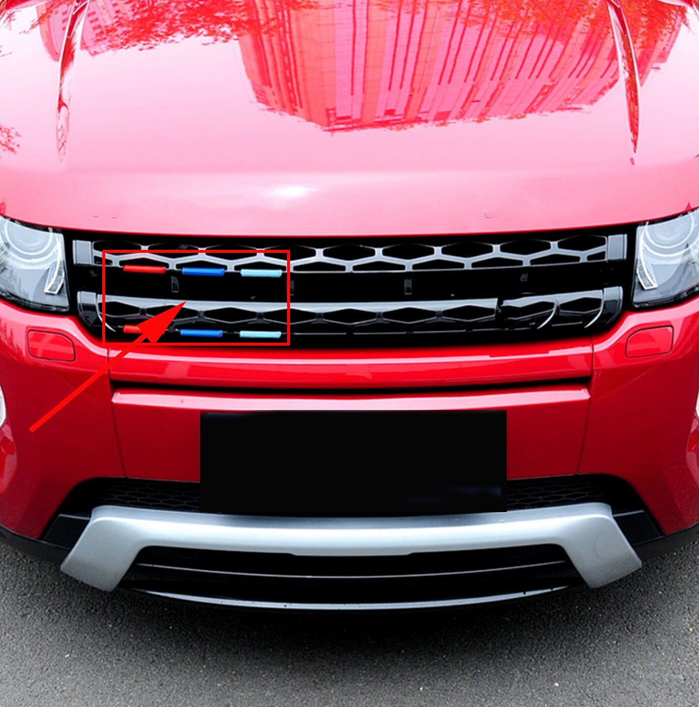 ABS Right Triple Colour Front Center Grille Trim For 12-15 Range Rover ...