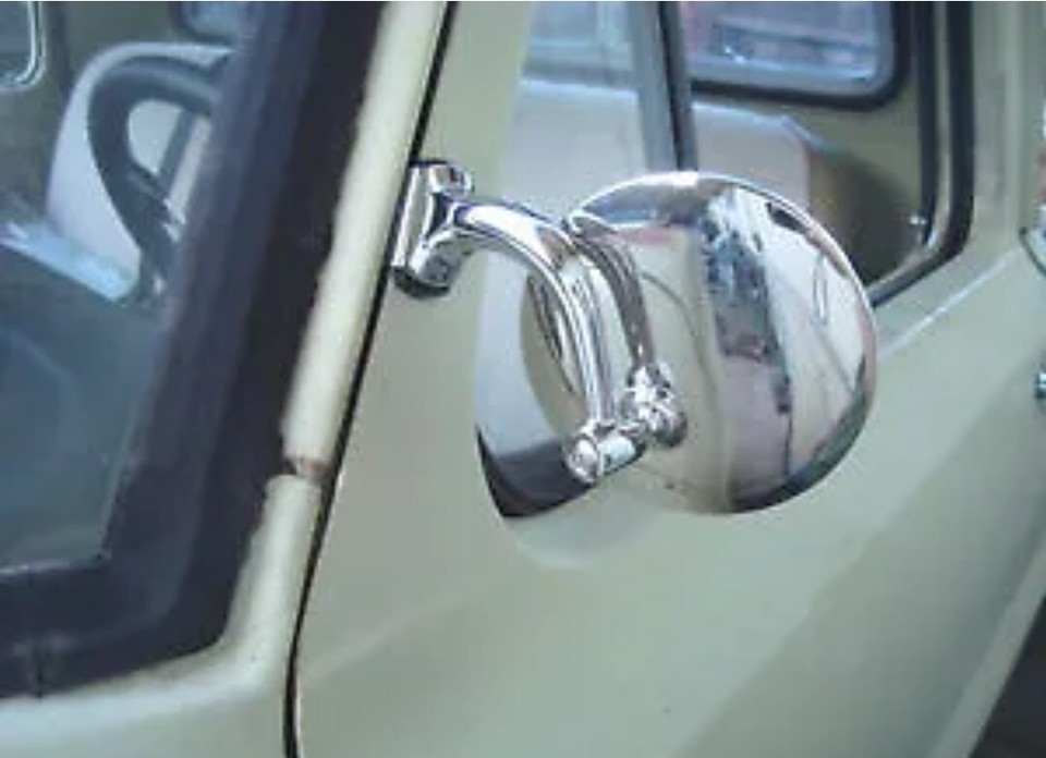 4" Classic Clamp Clip On Overtaking Peep Blind Spot Mirror Fits MGB, MG ...