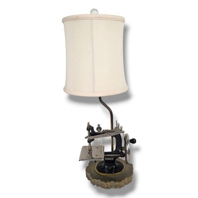 Vintage Singer Sewing Machine Lamp Salesman Sample Industrial Steampunk ...