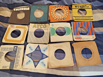 LOT of 12 Original Record Label Sleeves for Vintage 45 RPM Records | eBay