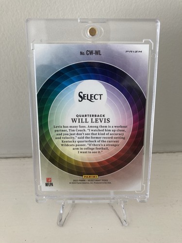 Will Levis 2023 Panini Select DP Color Wheel SSP #CW-WL Titans Case Hit ...