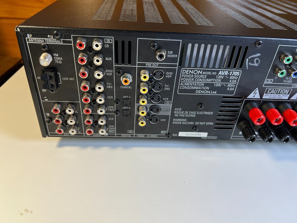 Vintage Denon AVR-1705 6.1 Chan Stereo Receiver Reciever Digital ...
