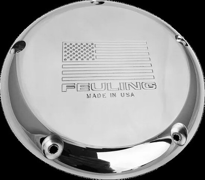 Feuling Polished Derby Cover w Engraved Flag Harley Breakout CVO 13-17 ...