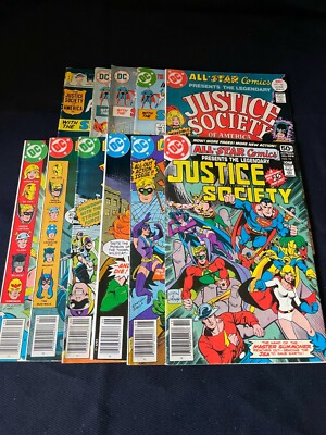 All Star Comics #59-74 (missing 60-62, 67, 69); 11 books; 1st Huntress ...