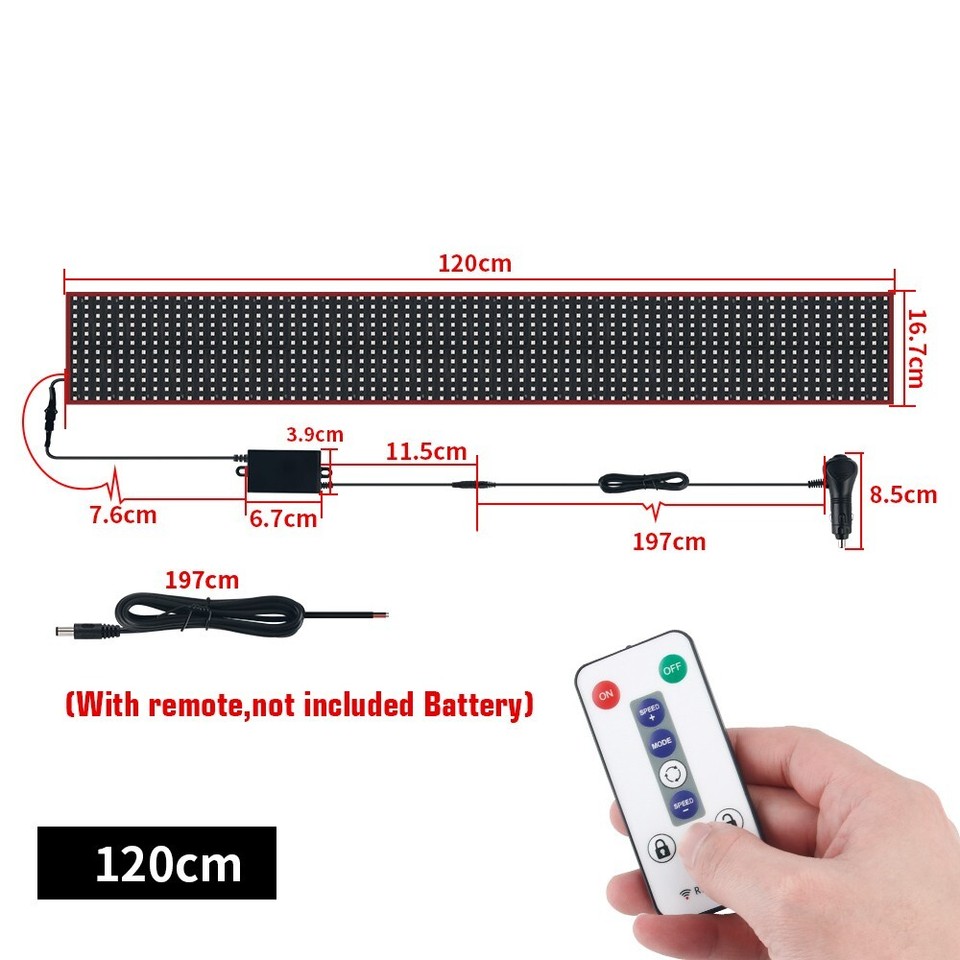 60'' Devil Eyes Light for Car LED Display Screen DIY Truck Windshield ...