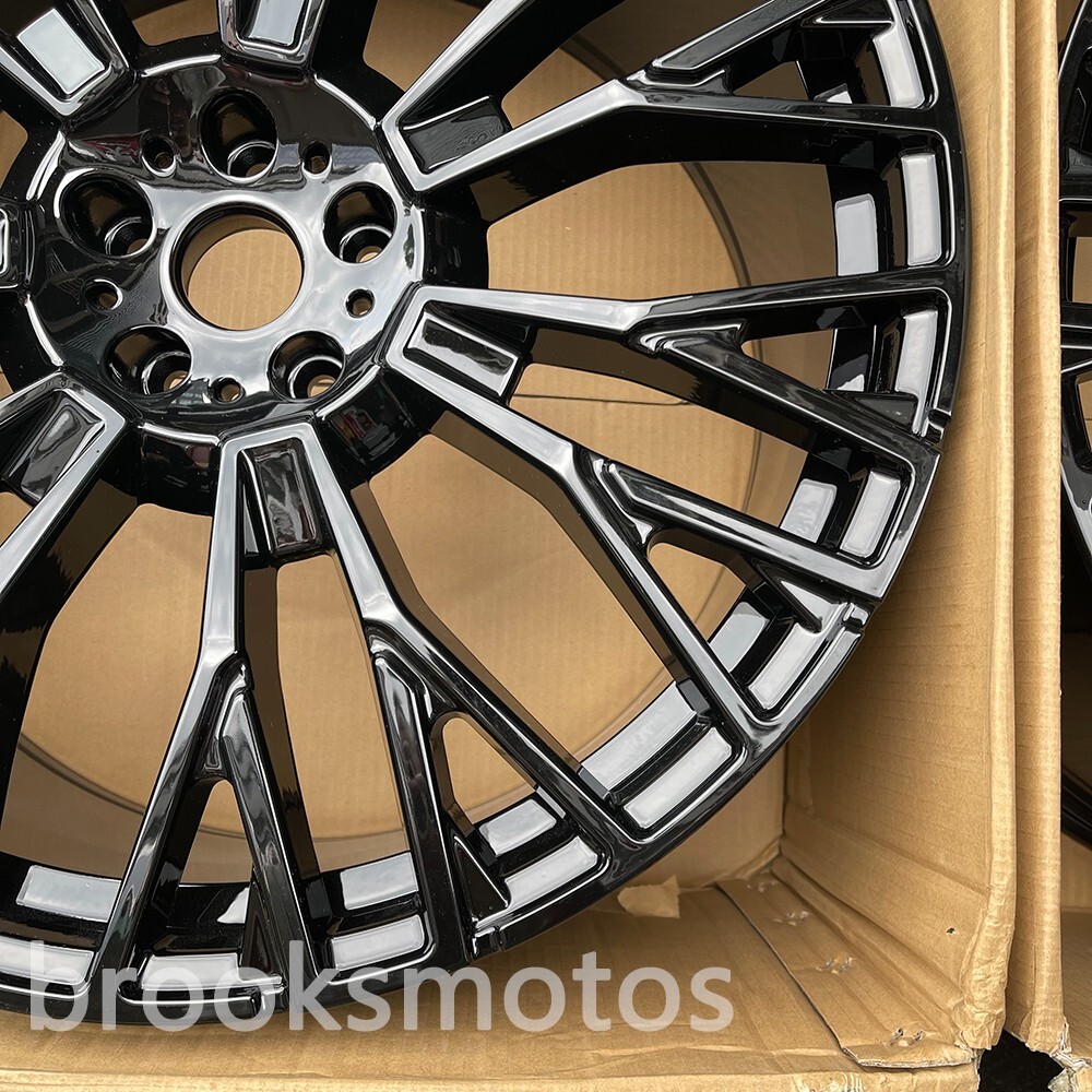 2019+ BMW X5 2020+ X6 22" Gloss Black STYLE Multi Spoke Aluminum RIMS ...