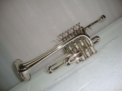 Piccolo Trumpet High Polish Silver Nickel Trumpet With Hard Case ...