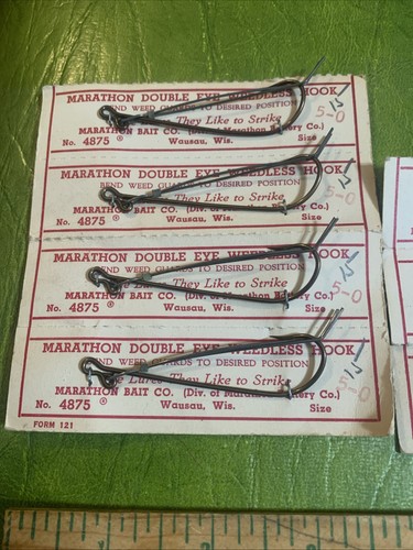 11 Vintage Fishing Lures Tackle Marathon Bait Carded Wisconsin Double ...