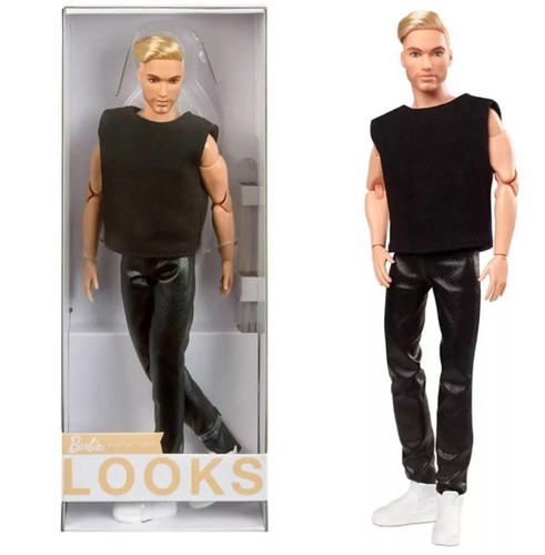 Mattel Barbie Signature Looks Blonde Ken Doll #5 Black Label Boxed Made ...