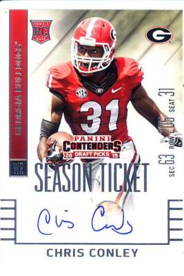 chris conley rookie rc draft auto autograph georgia uga dawgs ...
