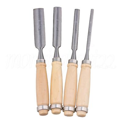 4PCS Wood Semicircle Chisel Woodworking Lathe Hand Tool Carving Chisel ...
