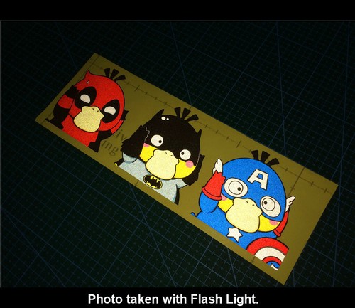 3 Pics Avengers Psyduck Koduck deadpool batman Captain A JDM Reflective ...
