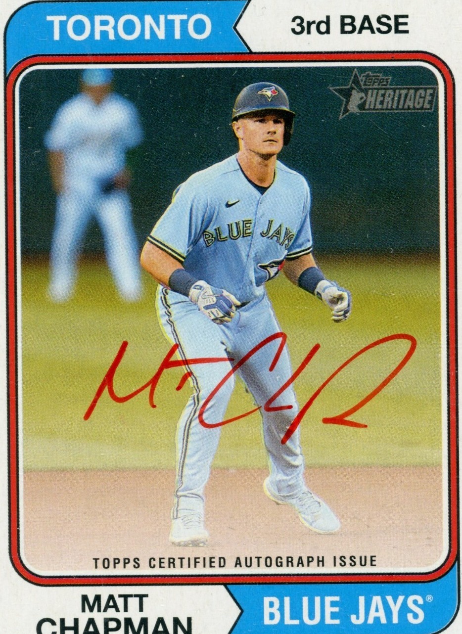2023 Topps Heritage - Real One Autographs Matt Chapman #ROA-MCN Special ...