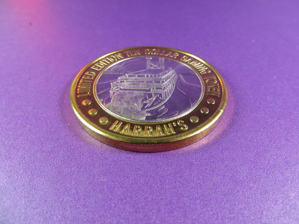 Casino Silver Token Harrah's Casino Las Vegas Nevada .999 Fine Silver ...