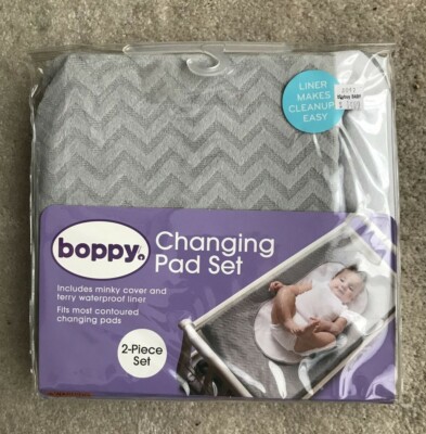 boppy Changing Pad Cover Set- Minky cover and Terry Waterproof Liner ...