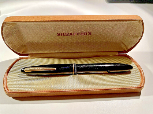 Vintage Sheaffer Imperial Touch Down Fountain pen Black With 14k Solid ...