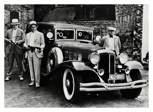 AL CAPONES 1928 BULLETPROOF CADILLAC CAR GANGSTER 5X7 B&W PHOTO | eBay