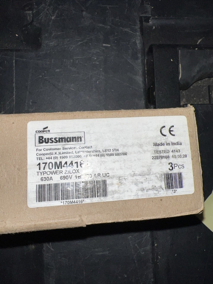 170M4416 Cooper Bussmann Square Body High Speed Fuse, 630A, 690V. NIB ...