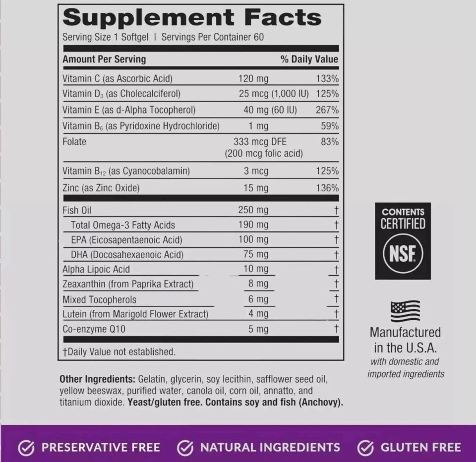 2 Pack EyePromise Restore Supplement Complete Macular Health Formula 60 ...