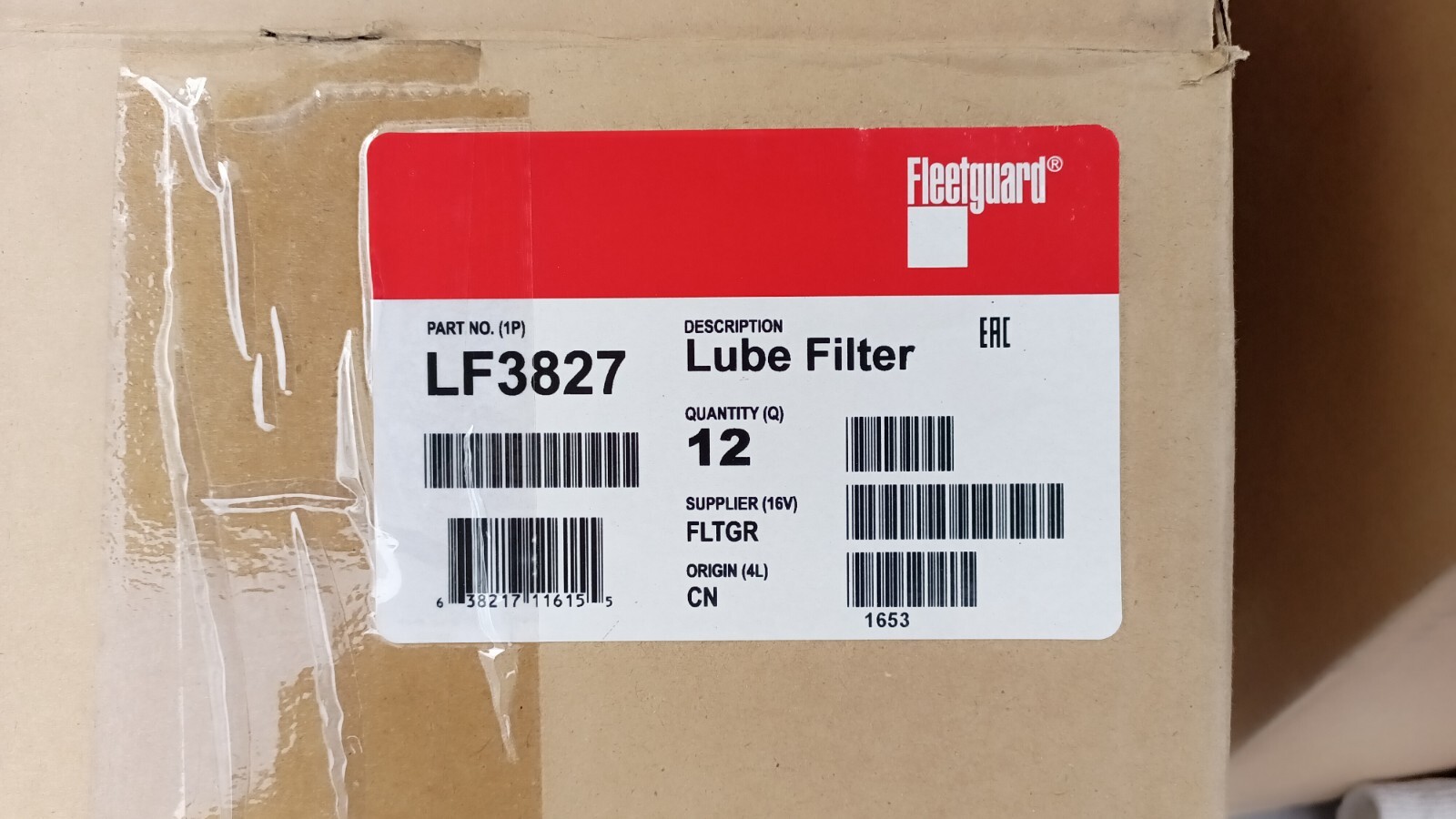 FLEETGUARD LF3827 - Fuel filter cross reference