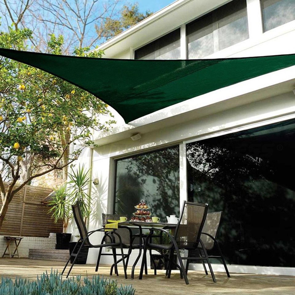 12x12x12 ft Sun Shade Sail Triangle Garden Patio Awning Outdoor Canopy ...