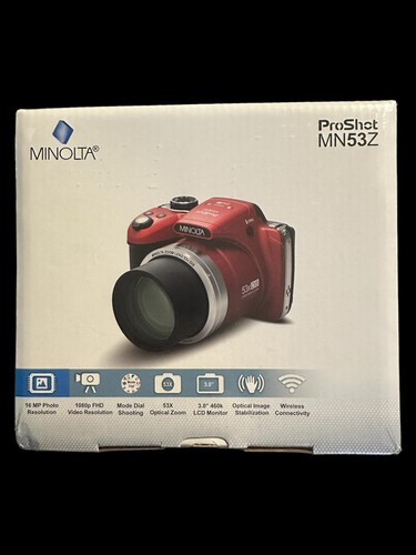 Minolta Pro Shot MN53Z 16 Mega Pixel HD Digital Camera 53x Optical Zoom ...