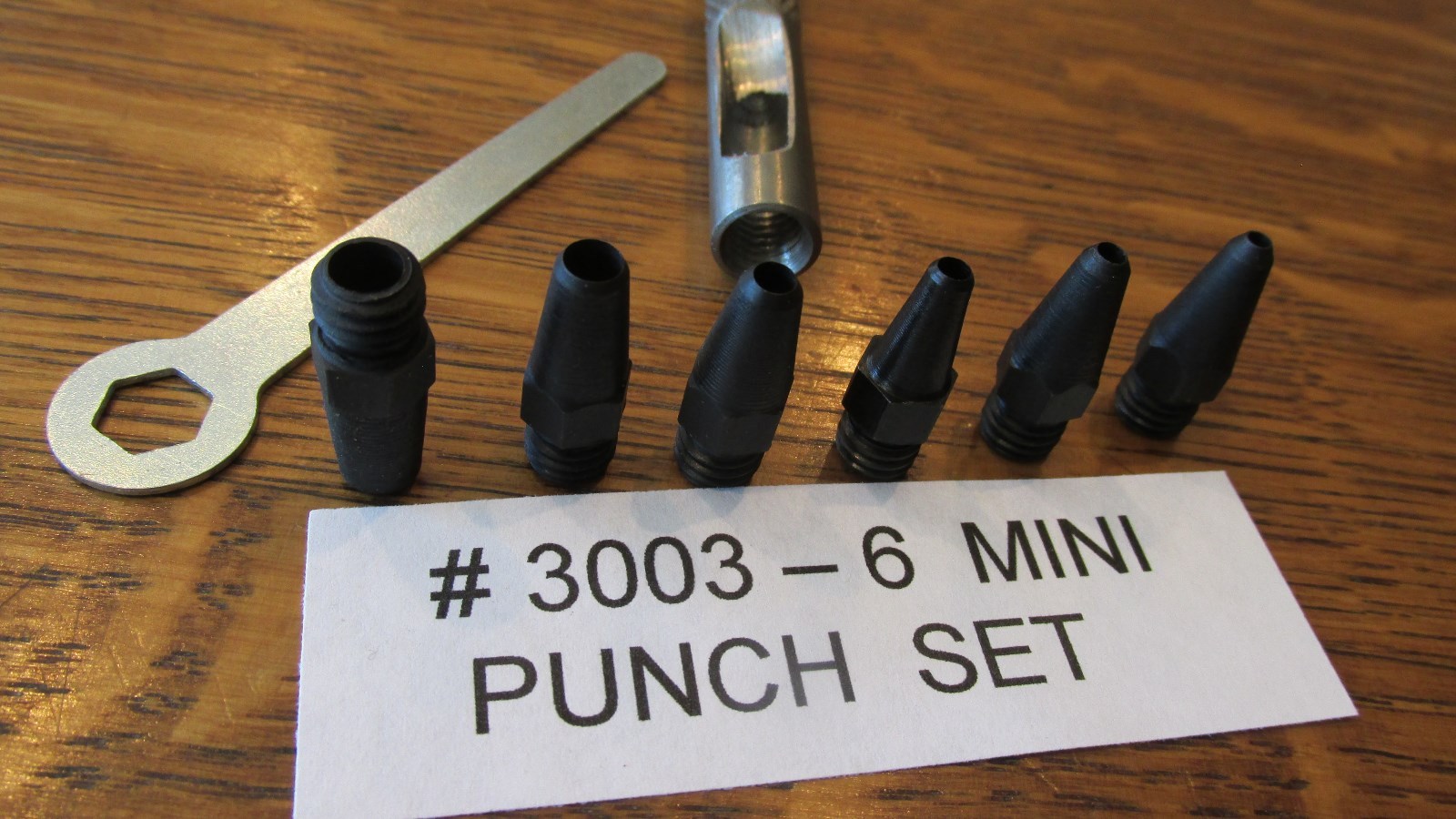 MINI PUNCH SET 6 interchangeable punches sizes 2mm - 4.8mm NEW Leather ...