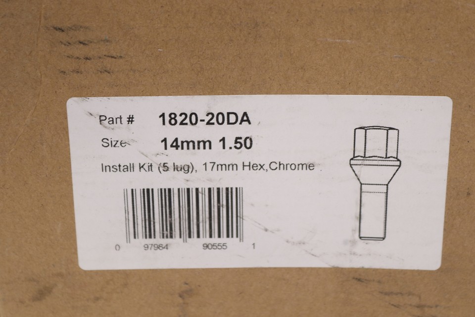 White Knight Hex Lug Bolts 14mm x 1.5 x 17mm 1820-20DA | eBay
