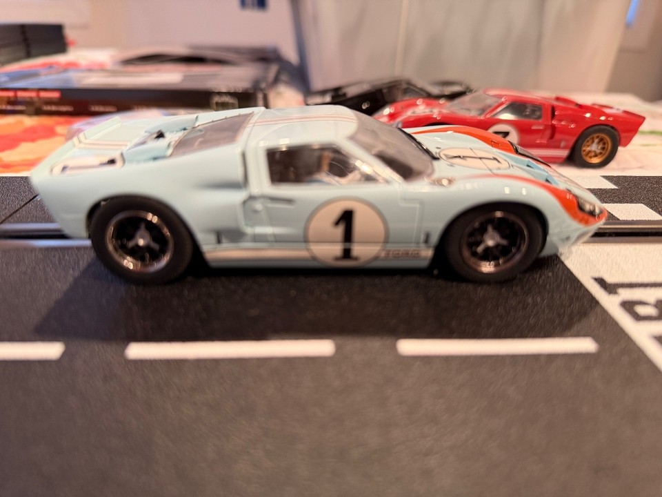 LOT OF 3 CARRERA CONVERSION SCALEXTRIC 1:32 1966 LEMANS FORD GT40S | eBay