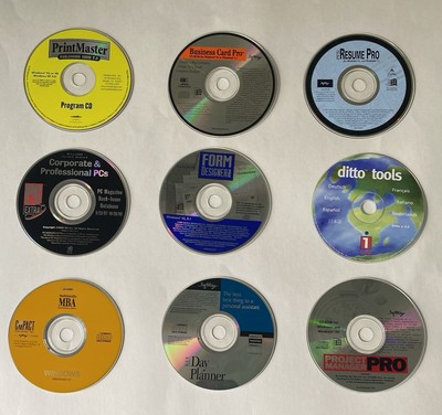 Lot of 9 Vintage Microsoft Windows Business/Office/Productivity ...