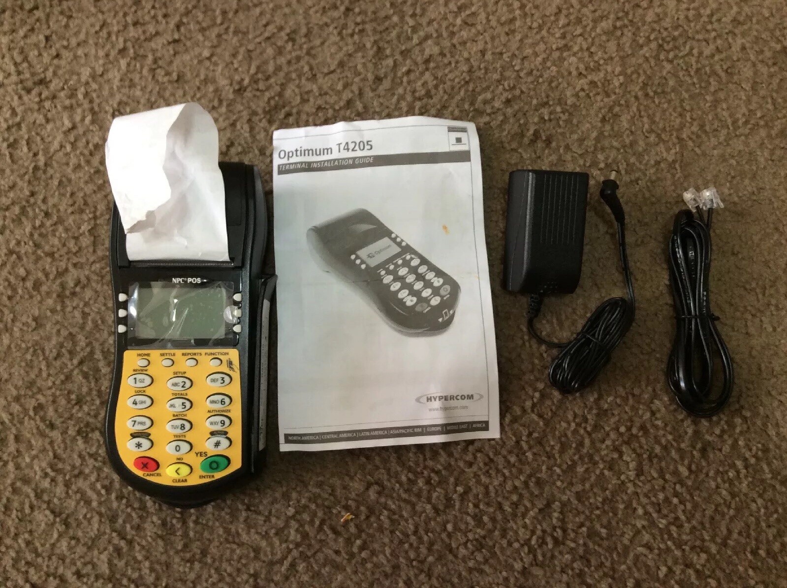 Hypercom Optimum T4205 Dial Credit Card Terminal I352 | eBay