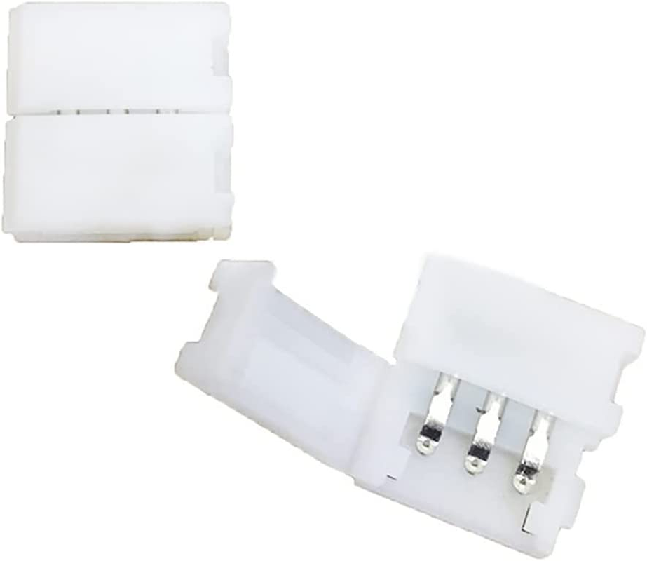 10 Pcs 3pin Rgb Led Light Strip Connectors 10mm Wide Gapless Led Tape ...