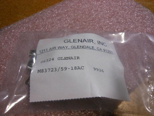 GLENAIR CONNECTOR CAP W/CHAIN # M83723/59-18AC NSN: 5935-01-222-7555 ...