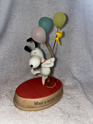Hallmark Peanuts Snoopy Balloons w/Woodstock WHAT A WONDERFUL DAY ...