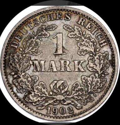 Germany 1902-J 1 mark old silver world coin #4276 | eBay