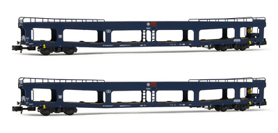 HN4349 SNCB, coffret de 2 unités, fourgon porte-automobiles DD DEV 66 ...
