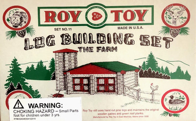 BRAND NEW Original ROY TOY LOG BUILDING SET 50pc THE FARM #11 USA | eBay