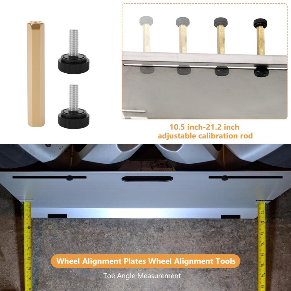 2Pcs Wheel Alignment Tool Toe Plates Accurate Measure Tape And ...