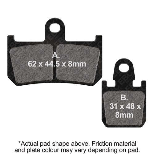 EBC Motorcycle Brakes FA442/4HH Double-H Sintered Pads Fits VMX1700 V ...
