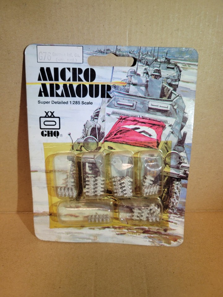 1981 Sealed GHQ MICRO ARMOUR 1:285 Scale WWII G76 German Infantry ...
