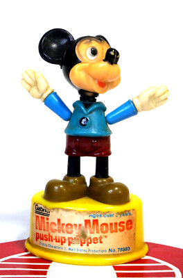 Mickey Mouse Push Up Puppet 1977 Gabriel Works | eBay