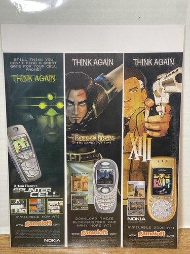 2003 Print Ad Tom Clancy's SPLINTER CELL N GAGE Nokia, EB Games ...