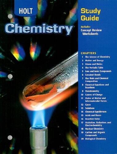 Holt Chemistry Study Guide - Paperback By HOLT, RINEHART AND WINSTON ...