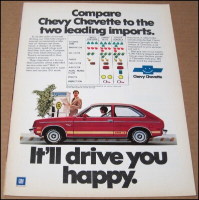 1977 Chevy Chevette Print Ad Car Automobile Advertisement Chevrolet 8. ...