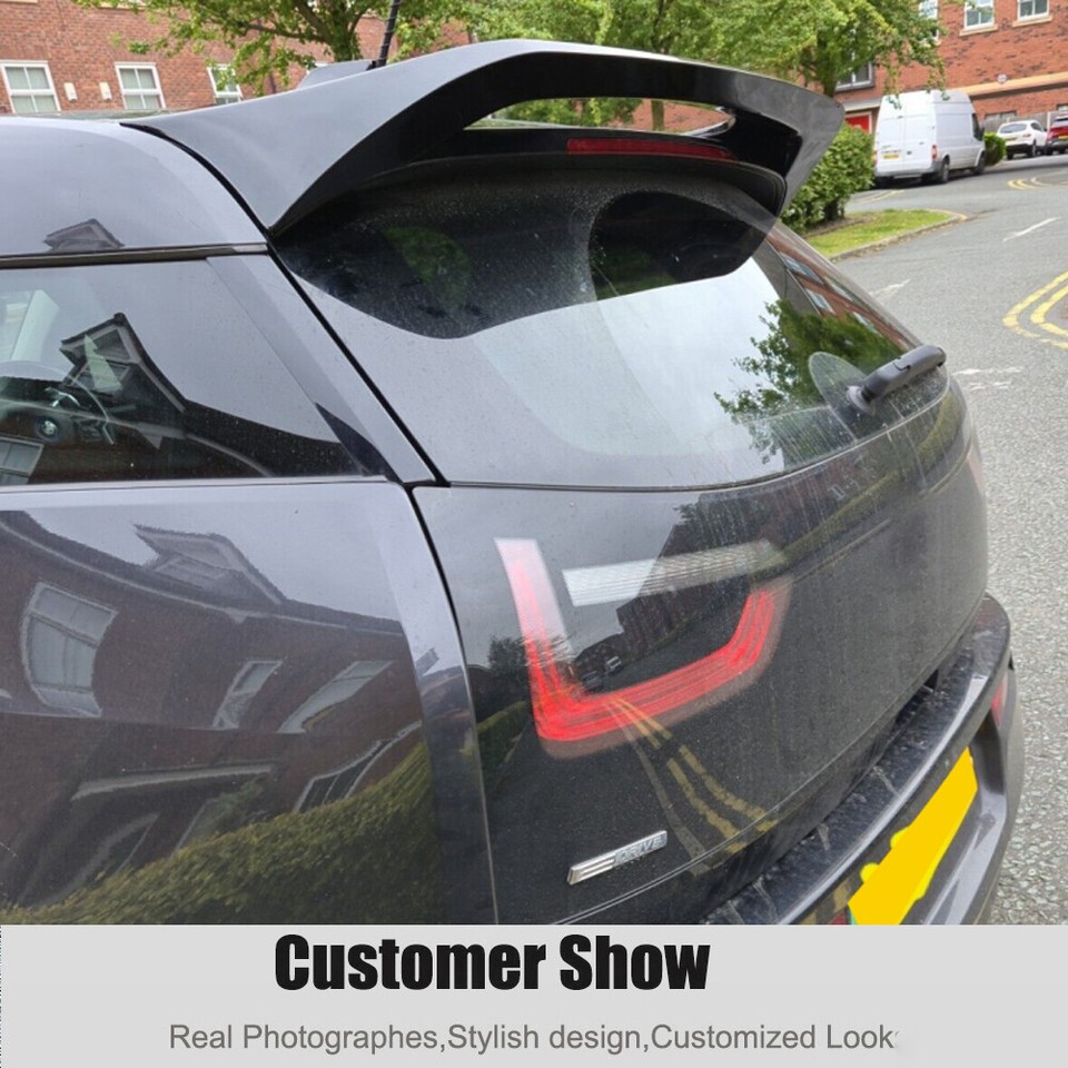 For BMW I3 i3S Hatchback 2014-2020 Gloss Black Rear Roof Window Spoiler ...