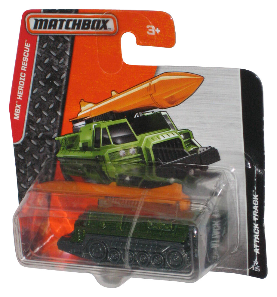 Matchbox MBX Heroic Rescue (2015) Green & Orange Attack Track Toy 72/ ...