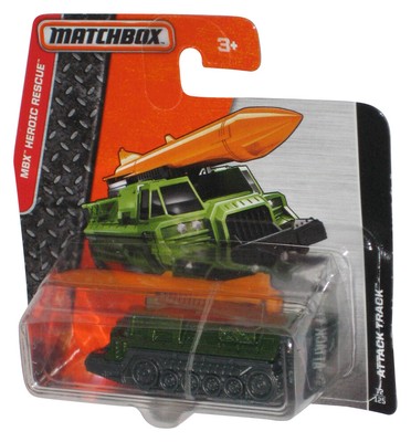 Matchbox MBX Heroic Rescue (2015) Green & Orange Attack Track Toy 72/ ...