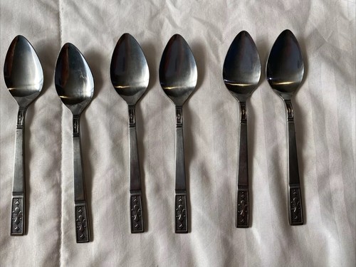 Interpur Star & Scroll Design 6.25 inch Stainless Steel Japan Spoon Set ...