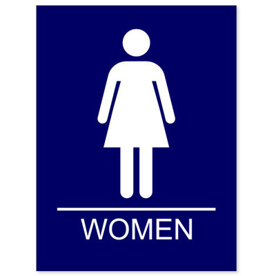 WOMEN Bathroom Sign sticker decal 5" x 8" | eBay
